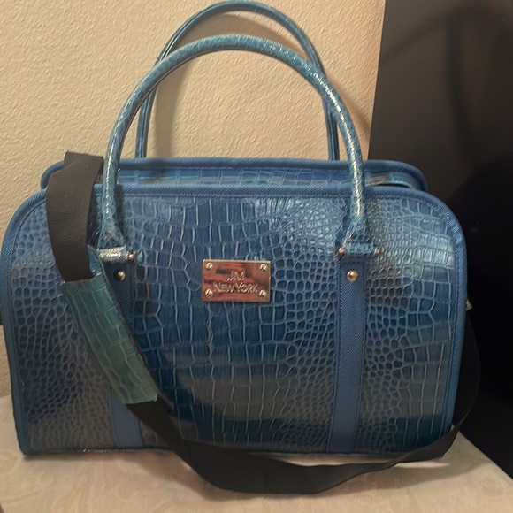 JM Collection | Bags | Jm New York Teal Twoway Travel Bag Crossbody ...